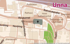 map_osm_unna_city_02 - grebemaps® Kartographie